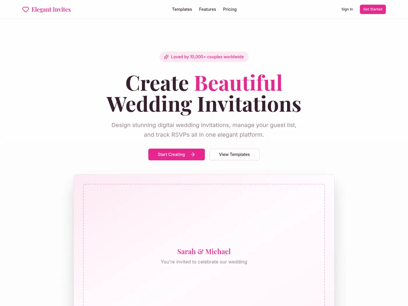 Elegant Wedding Invitation App