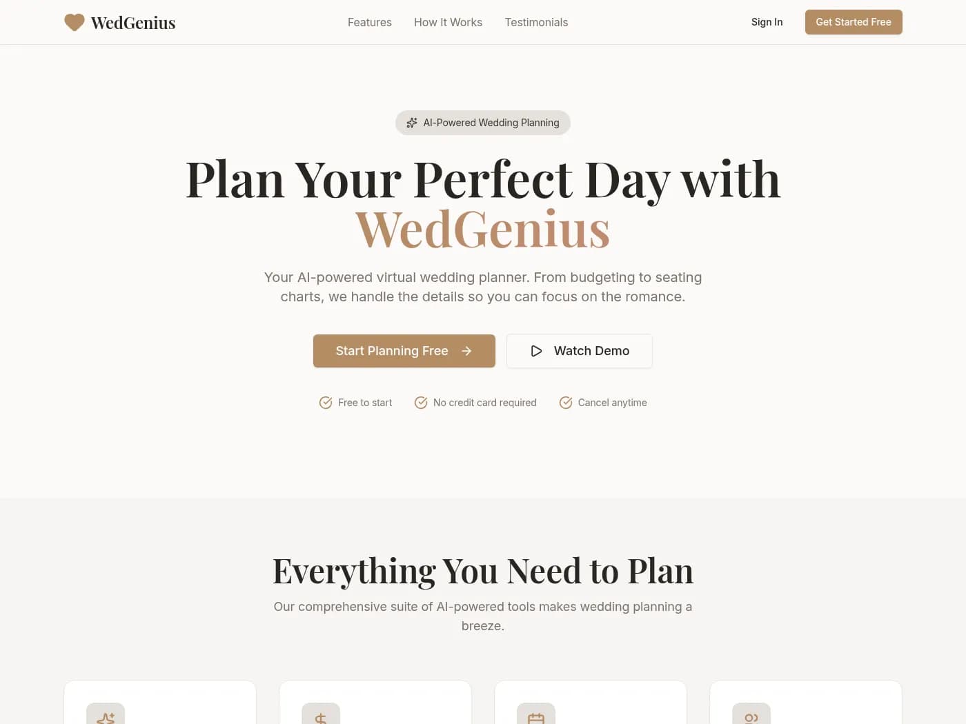WedGenius: The All-in-One AI-Powered Virtual Wedding Planner Platform