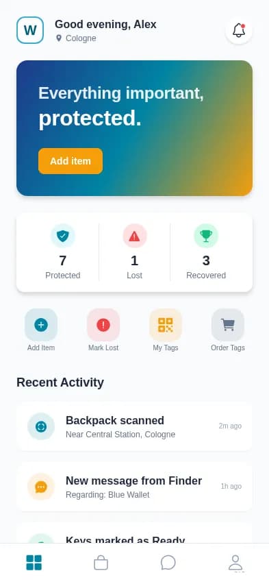 WeFind Mobile Lost & Found App UI Kit