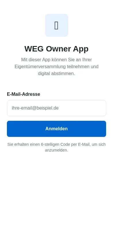 WEG Owner App – Digitale Eigentümerversammlung für einfache Abstimmungen