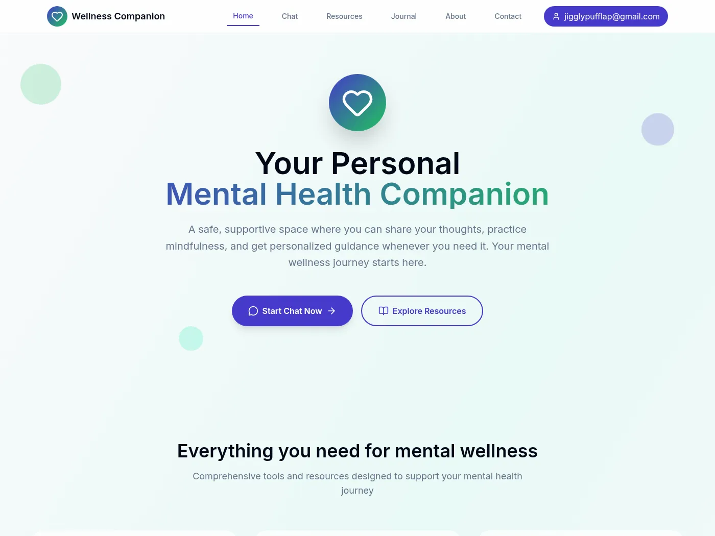 Wellness Companion – Your AI Mental Health Buddy