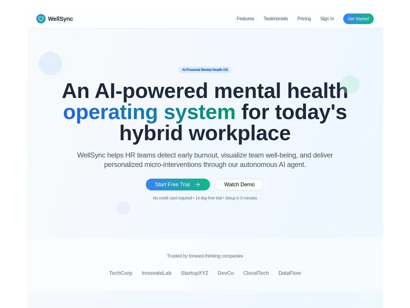 WellSync – Corporate Wellness OS