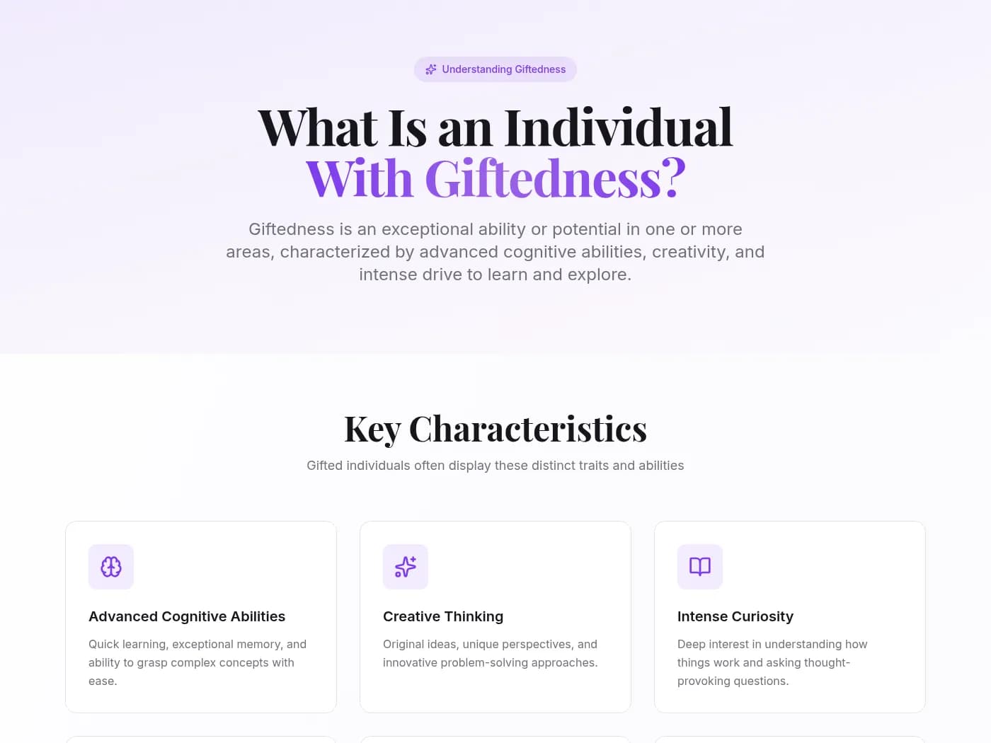 Discovering Individual Giftedness