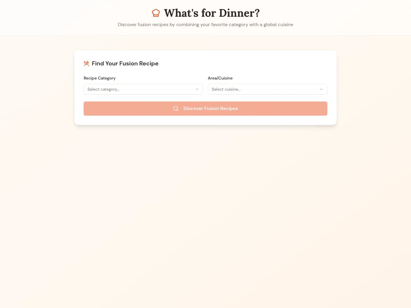 What's for Dinner: Fusion Recipe Discovery Engine
