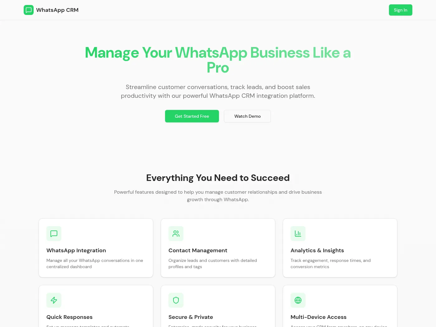 WhatsApp CRM Integration Platform
