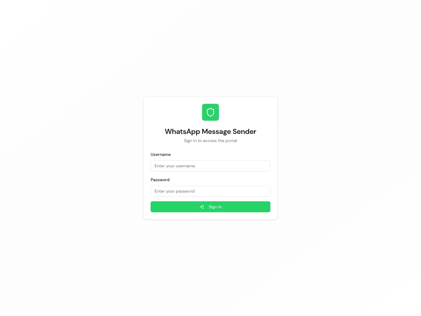 WhatsApp Message Sender Web App