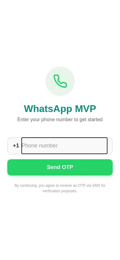 WhatsApp MVP – Fast, Secure Mobile Chat App