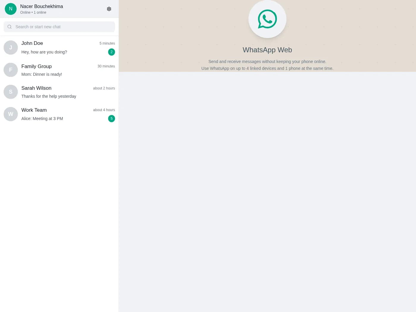 WhatsApp Web Clone