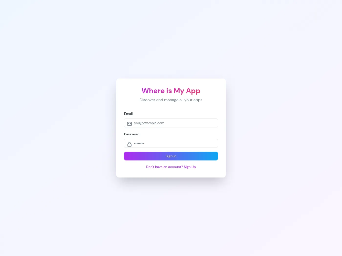 Where is My App - App Discovery Dashboard