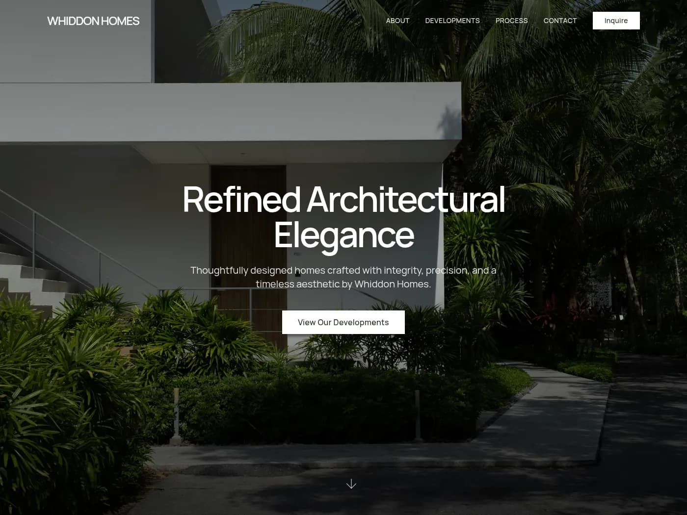 Whiddon Homes Luxury Real Estate Single-Page Website