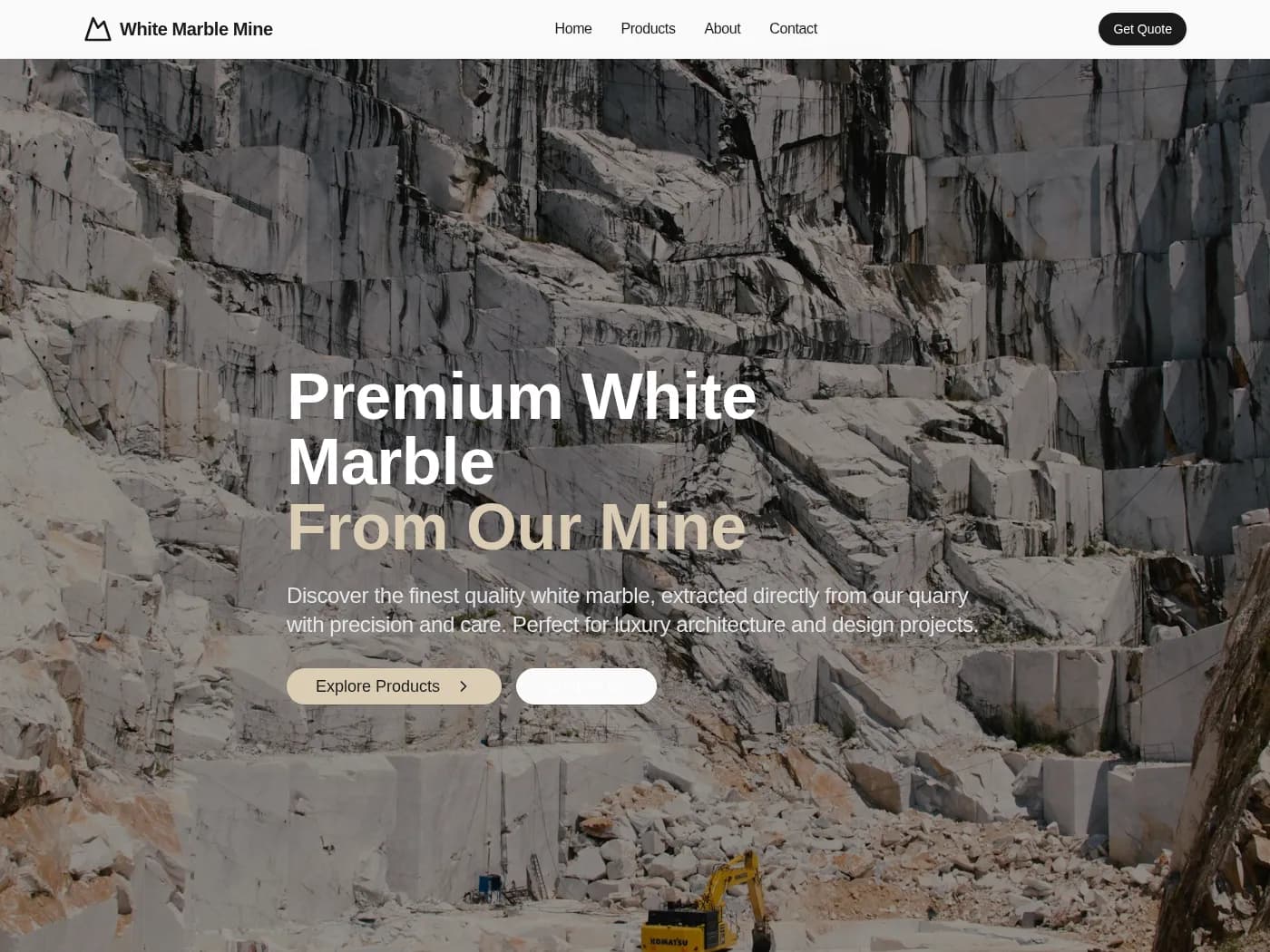 Marble Mine Showcase Website