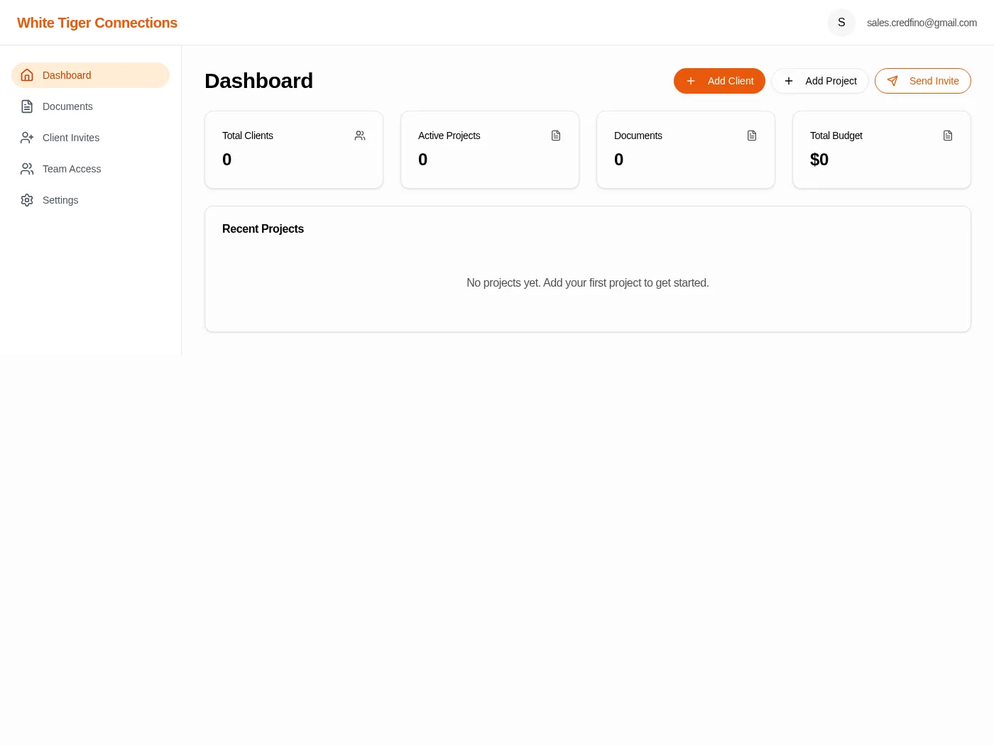 White Tiger Connections Secure Client Portal
