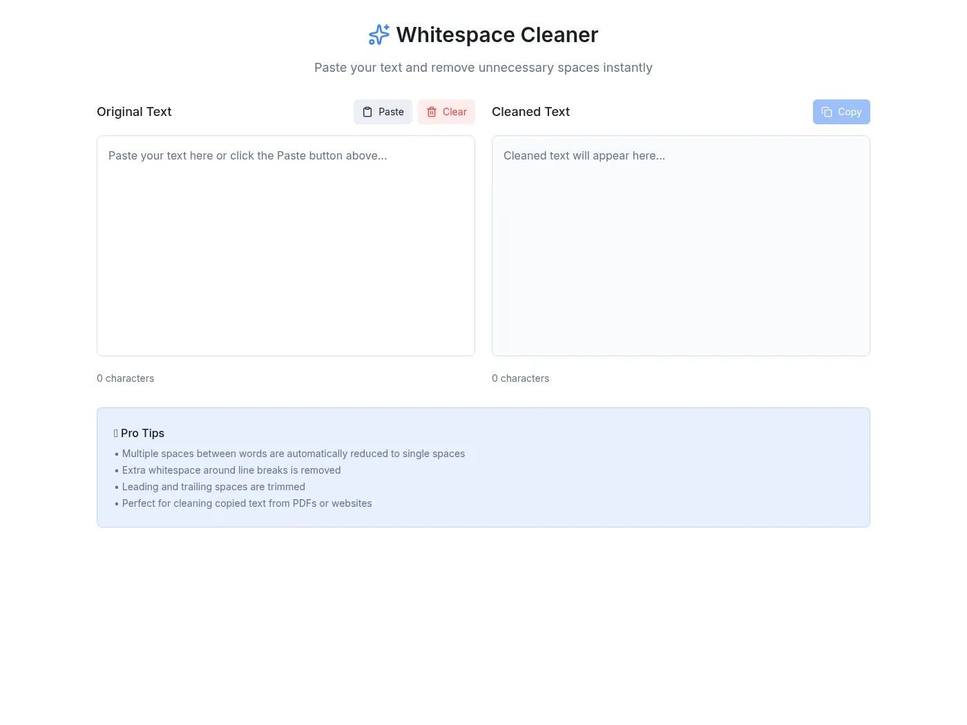 Whitespace Cleaner Chat Editor