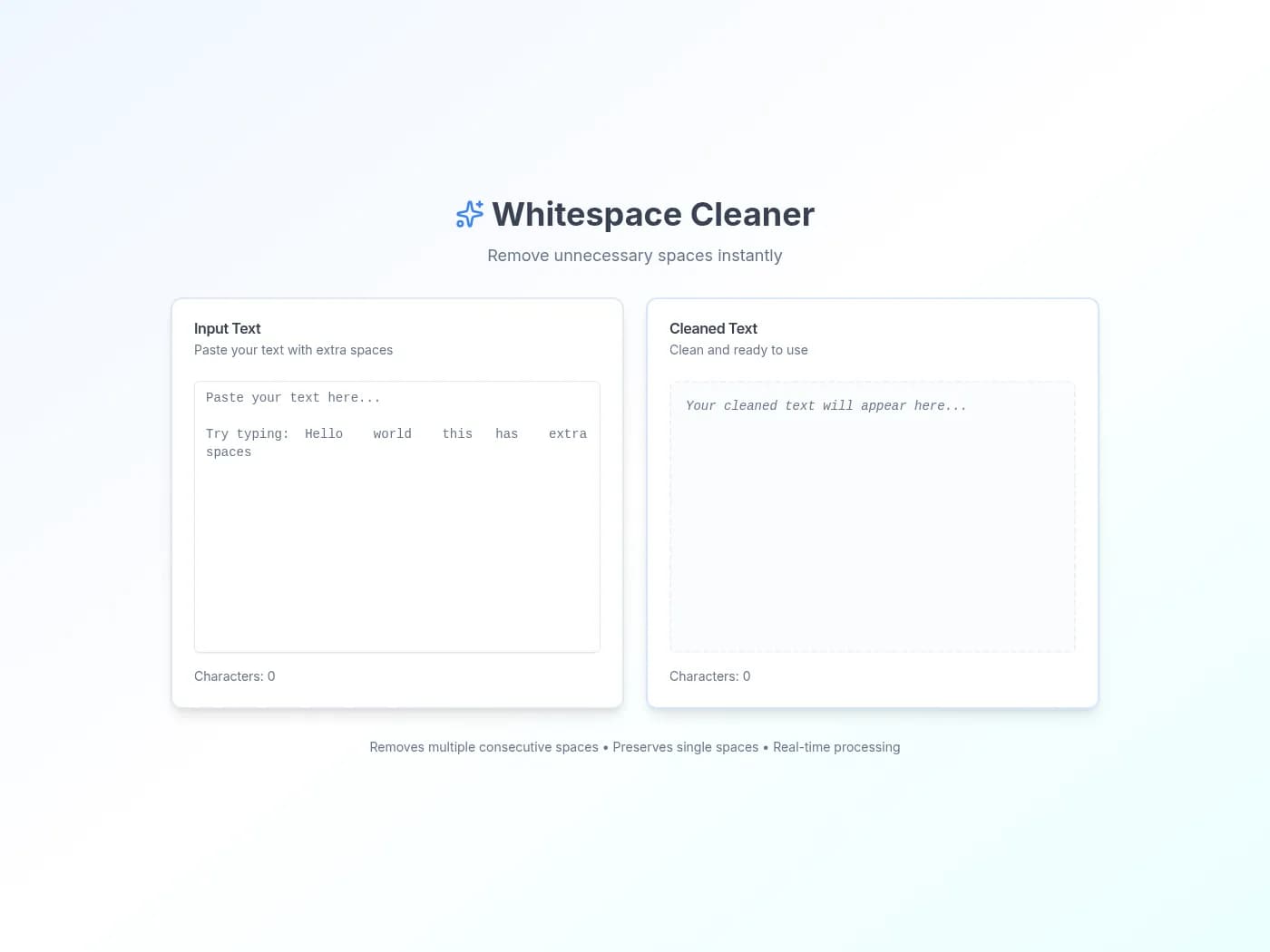 Whitespace Cleaner Chat Tool