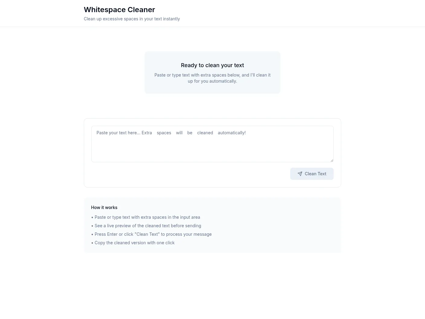 Whitespace Cleaner Chat Tool