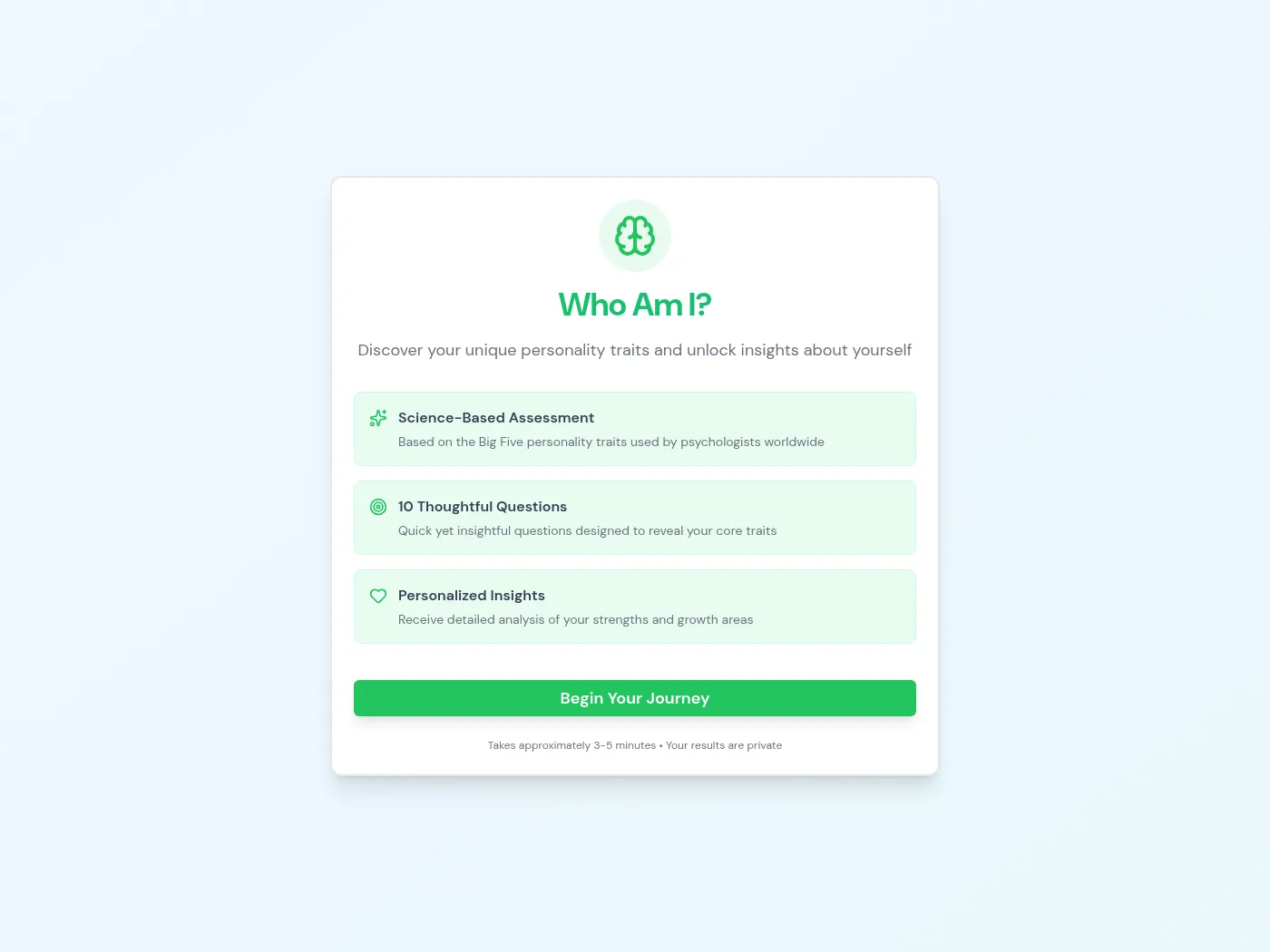Who Am I? Personality Profiler