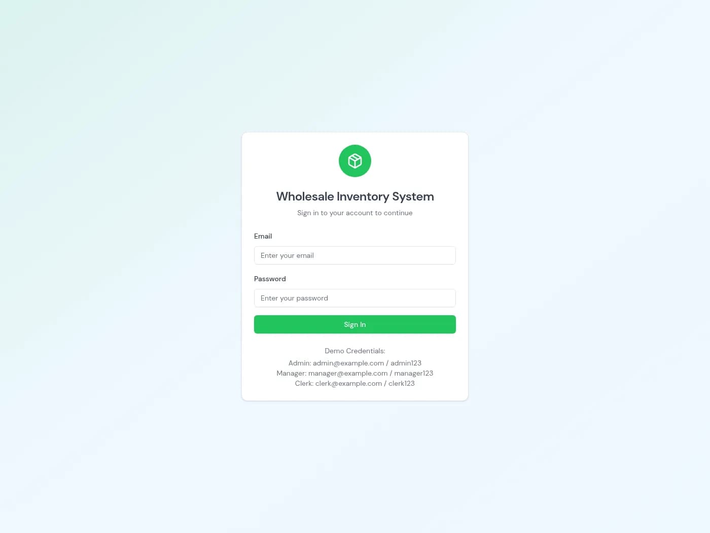 Wholesale Inventory & Sales Management System