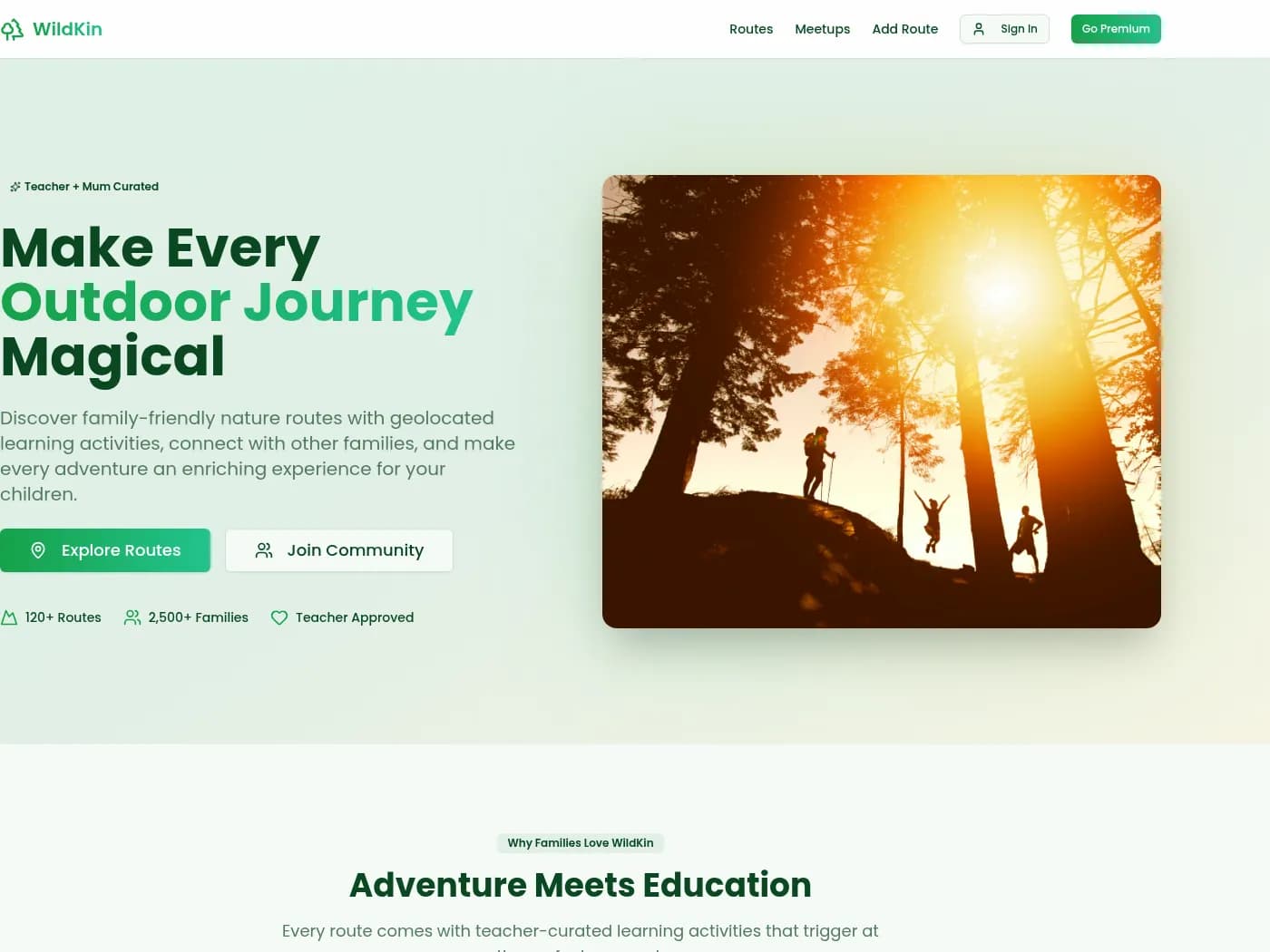 WildKin – Family Nature Adventures & Learning Web App