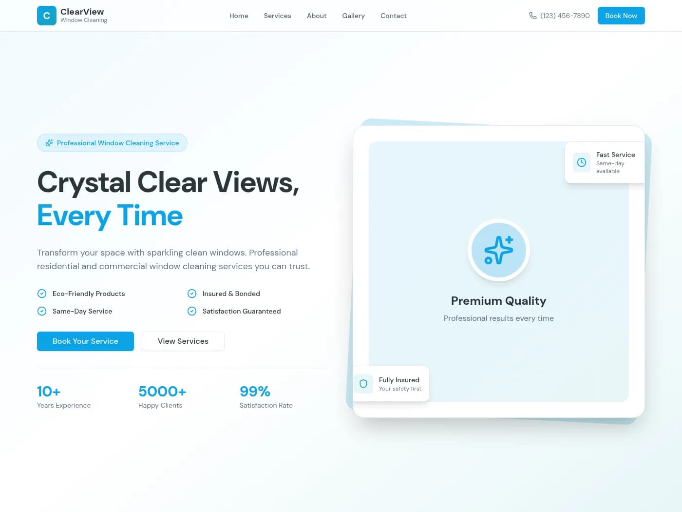 Window Cleaning Service Website (Lavage de Vitres)