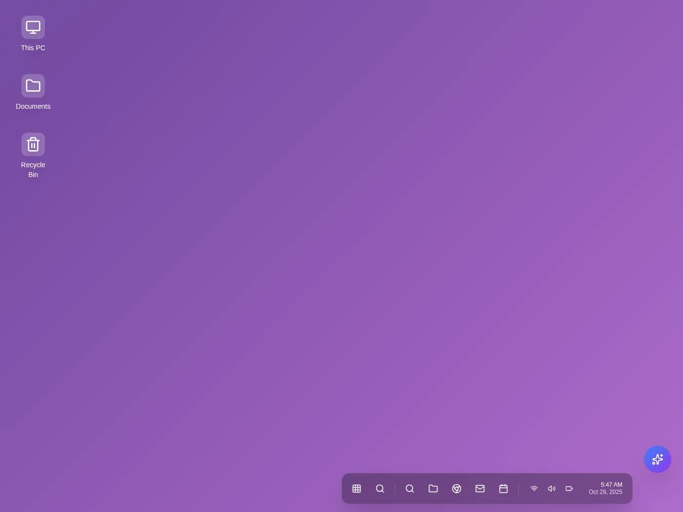 Windows 12-Style React Desktop UI
