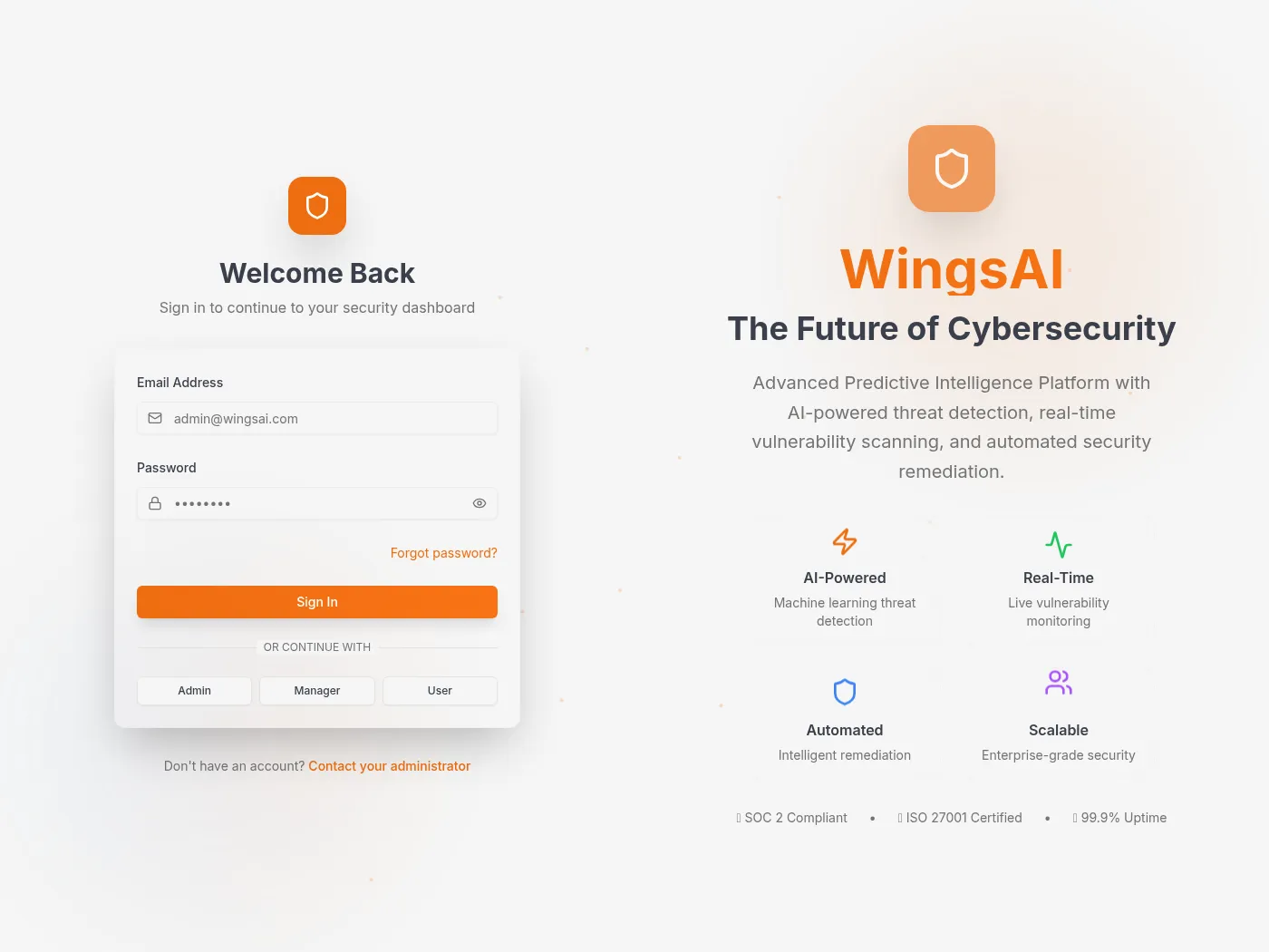 WingsAI - Predictive Intelligence Cybersecurity Platform
