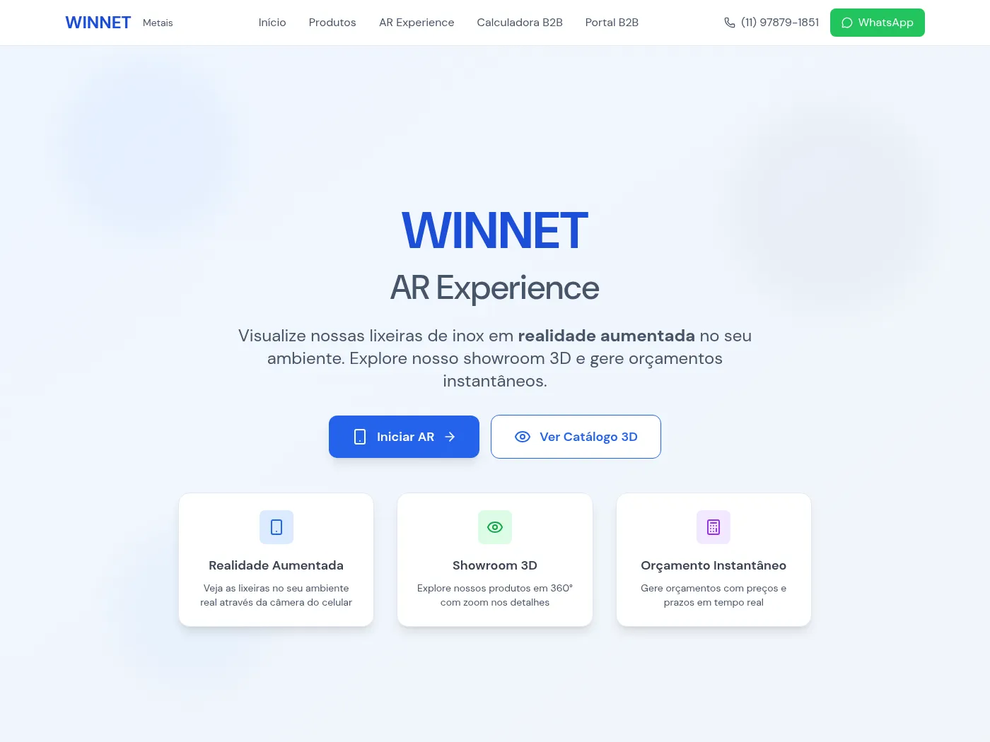 Winnet AR Product Experience & B2B Platform