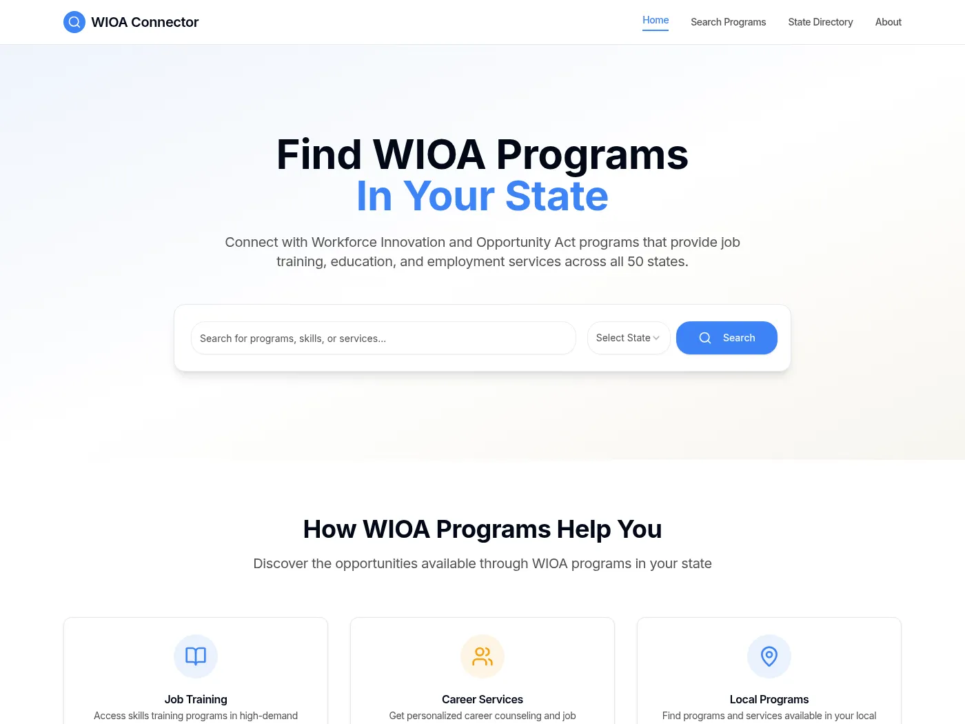 WIOA State Program Connector