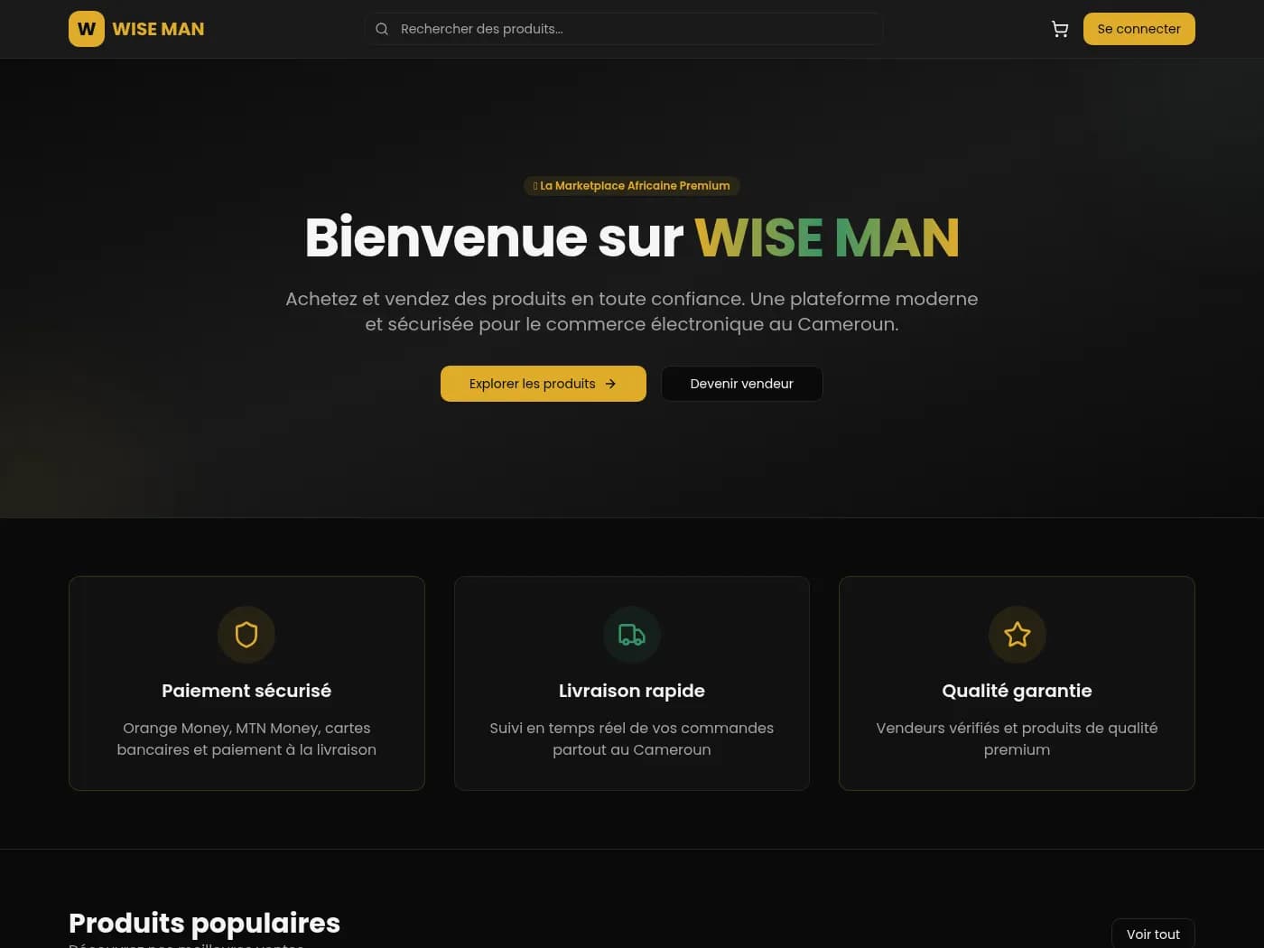 WISE MAN – African Premium E-commerce Marketplace