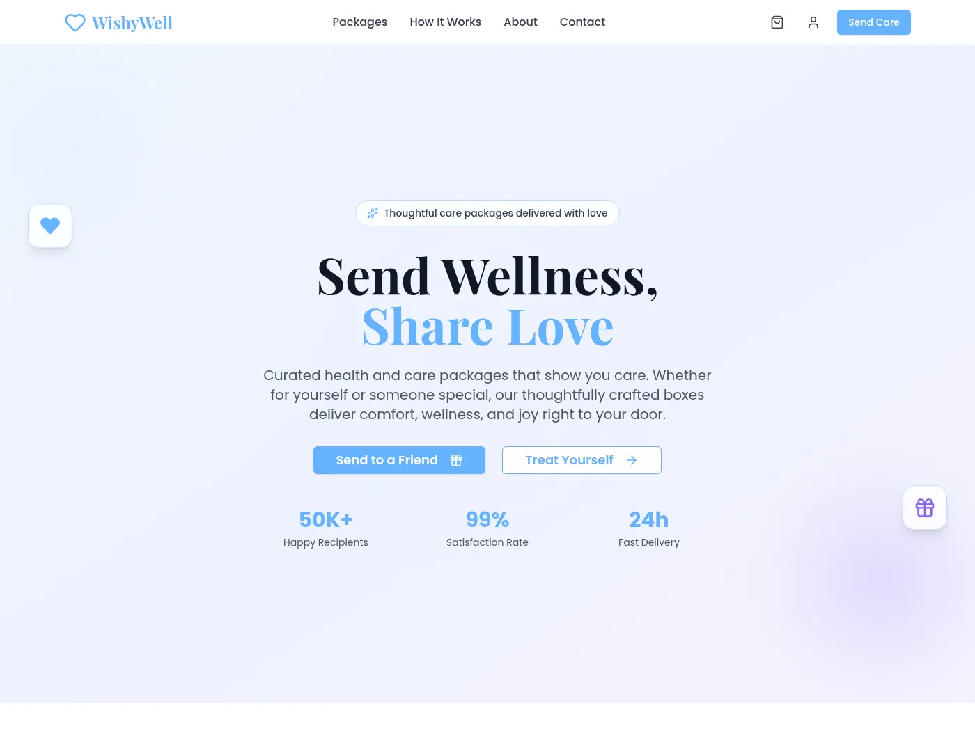 WishyWell Health & Care Package Platform