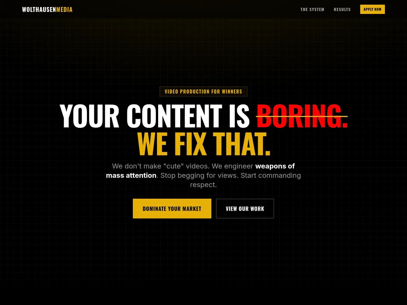 WolthausenMedia Agentur Website für Hochkonvertierende Marketingvideos