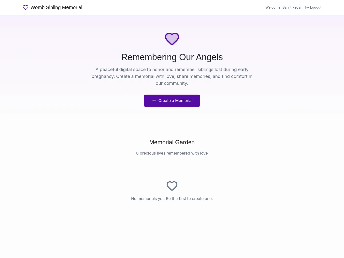 Womb Sibling Memorial Platform