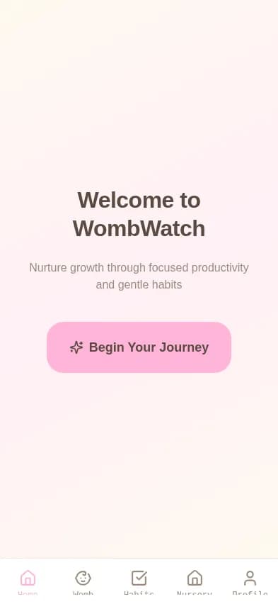 WombWatch: A 3D Gamified Focus & Habit-Building Mobile App