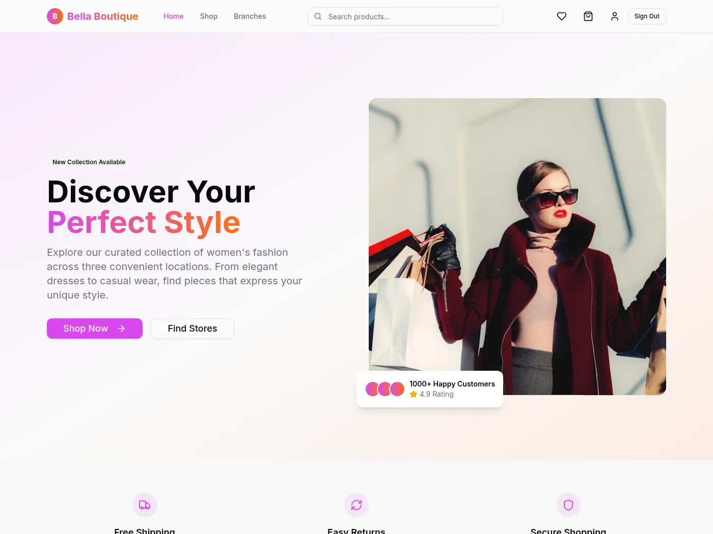 Women's Clothing Ecommerce Platform for Local Shop Chain