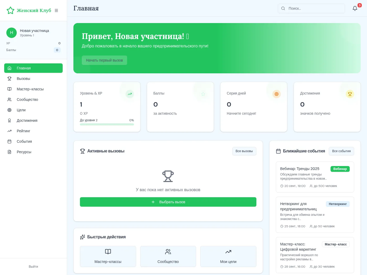 Женский Клуб Онлайна для Предпринимательниц