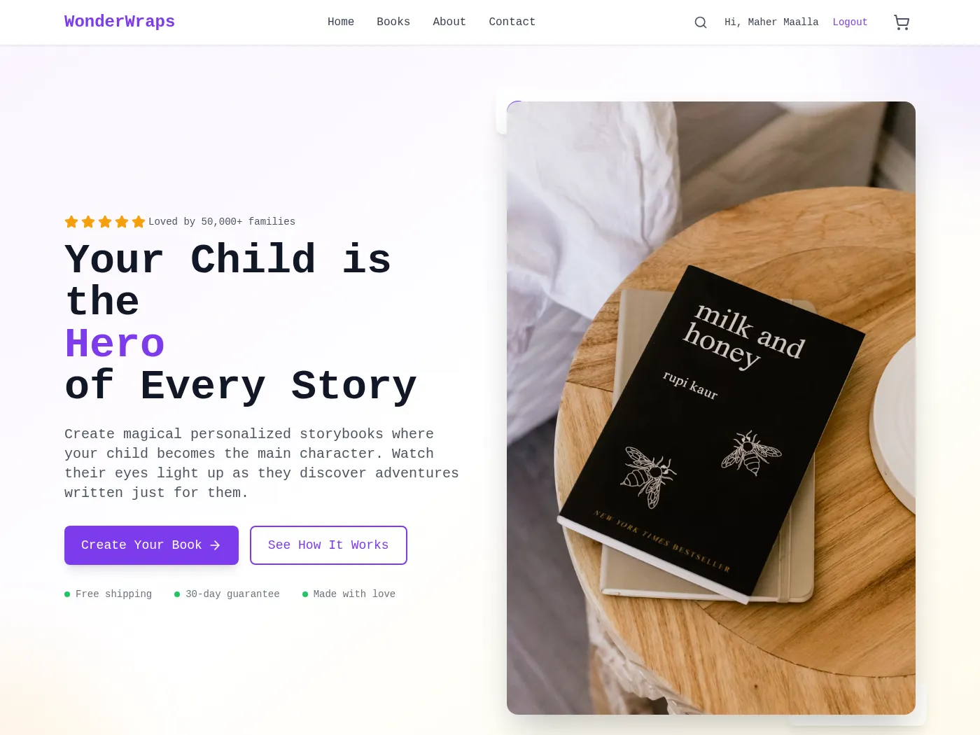 WonderWraps E-commerce Clone