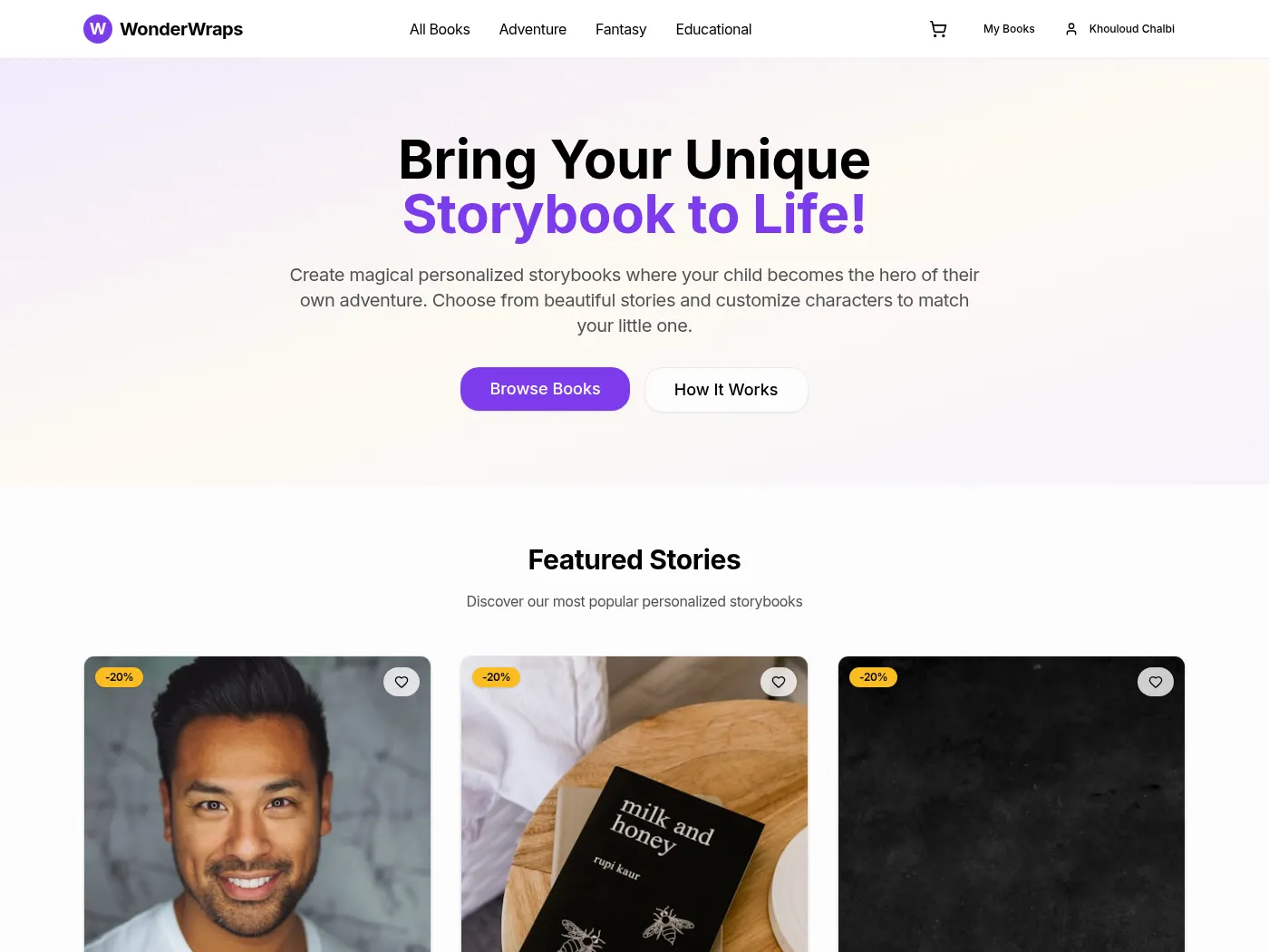 WonderWraps Web App Clone