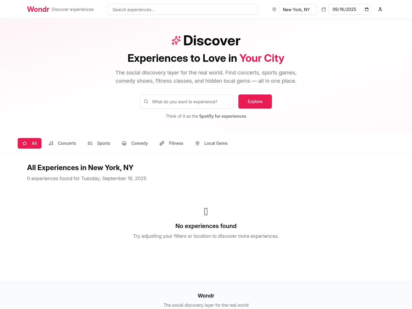 Wondr: The Social Discovery Platform for Real-World Experiences