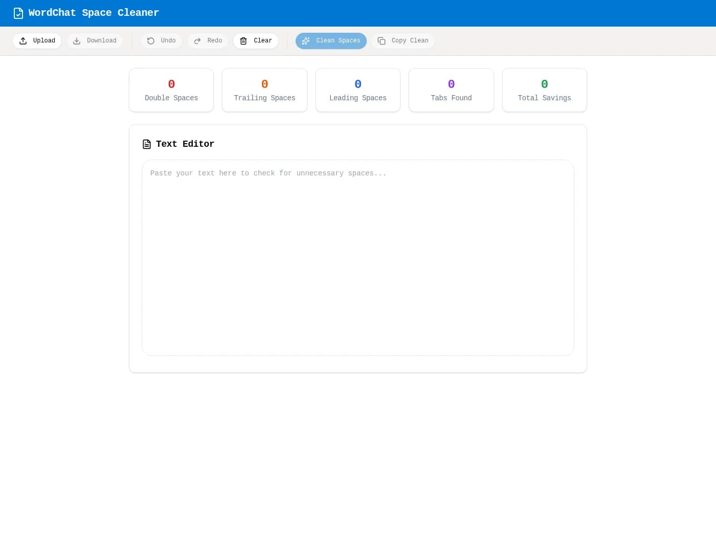 WordChat Space Cleaner