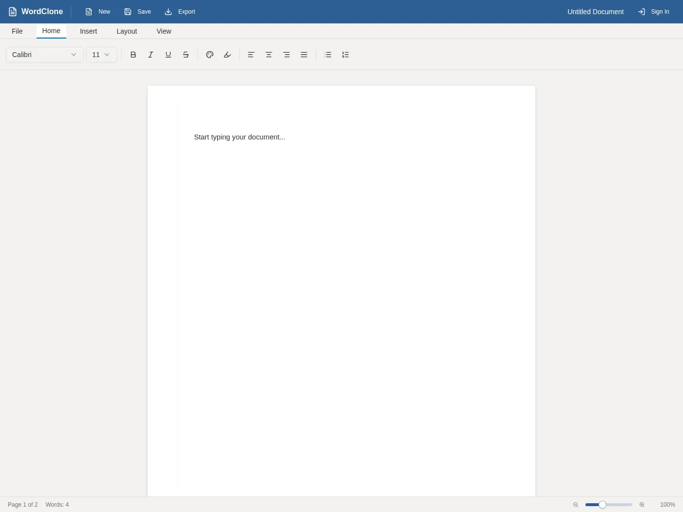 WordClone: Online Document Editor