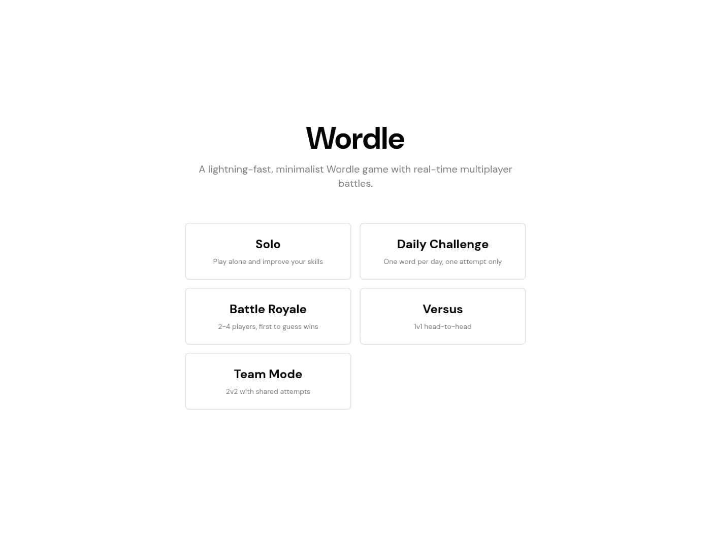 Wordle Minimalist Battle