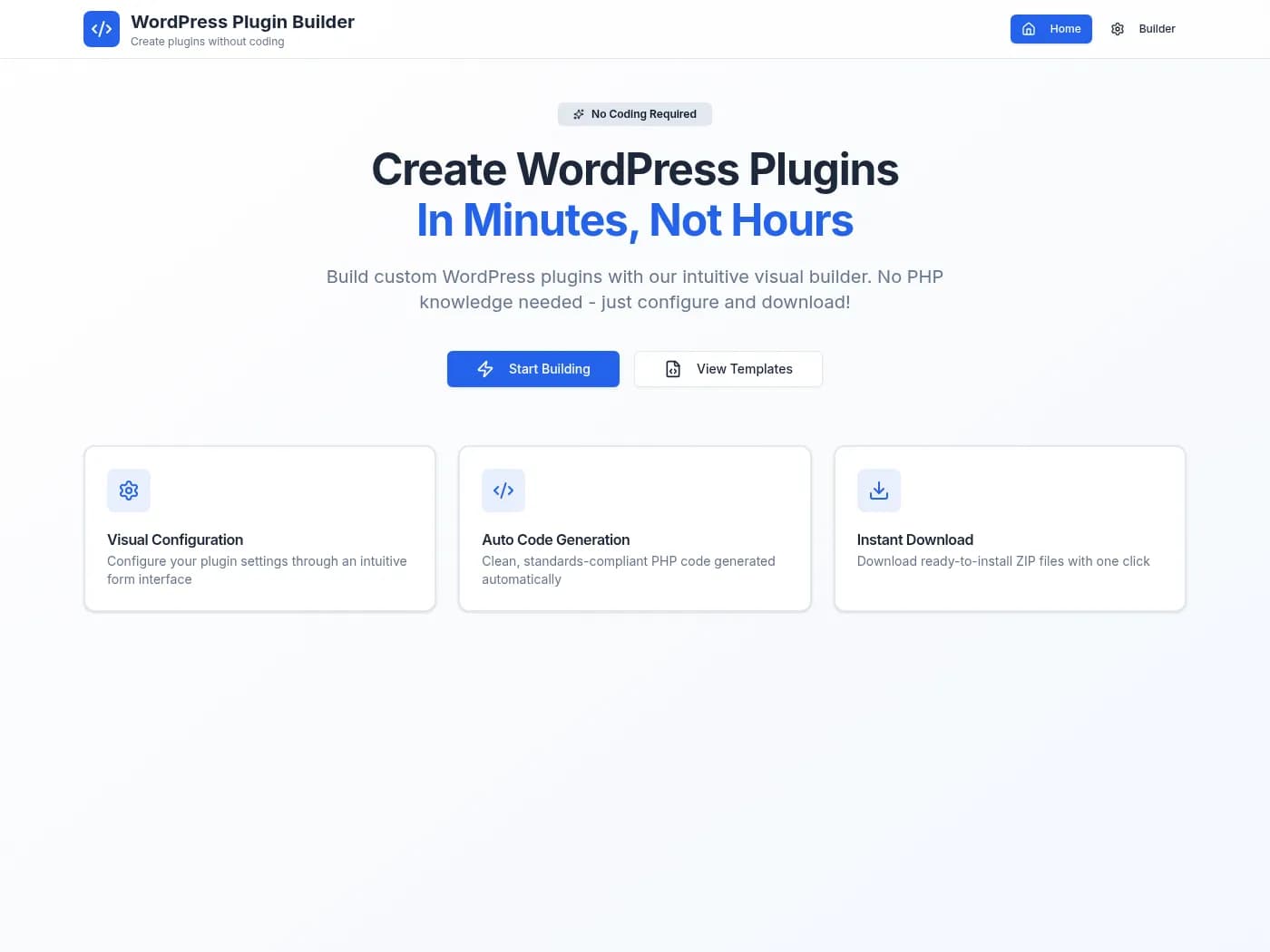 Custom WordPress Plugin Builder