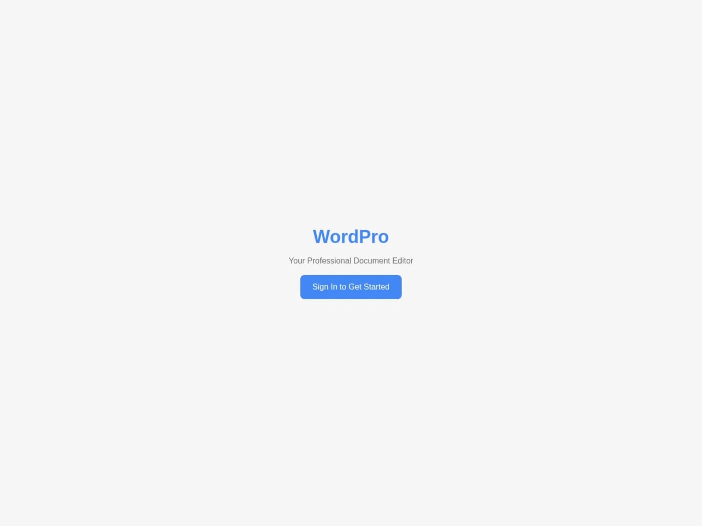WordPro: Your Online Document Editor