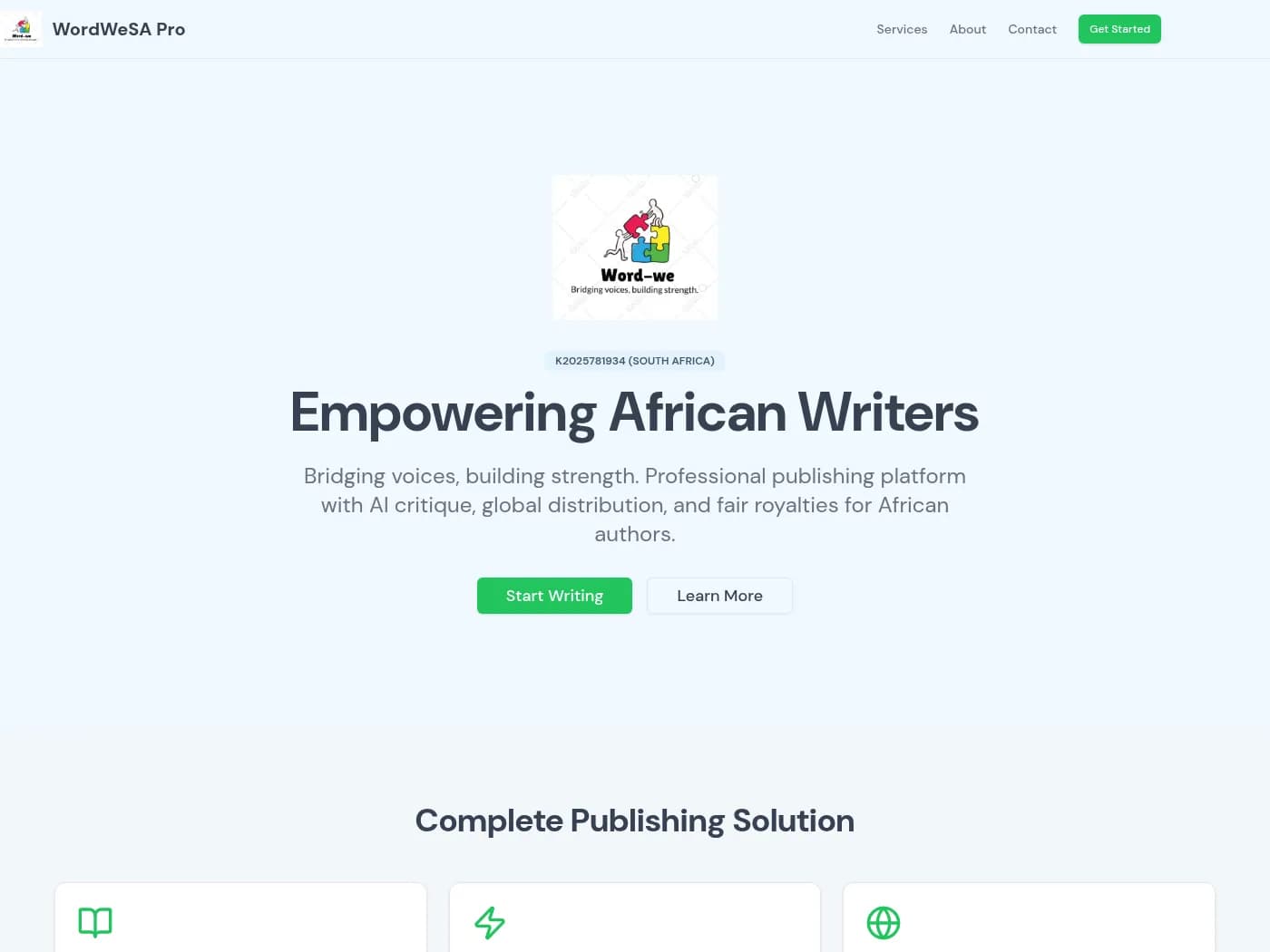 WordWe South Africa – Comprehensive African Publishing Platform for Writers & Publishers