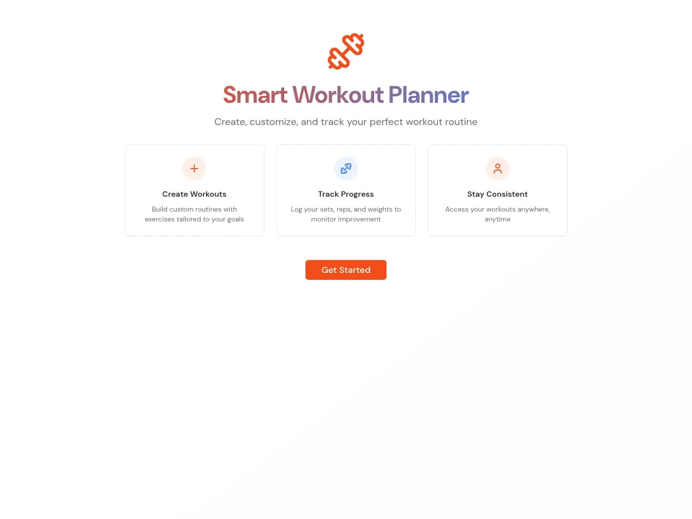 Smart Workout Planner