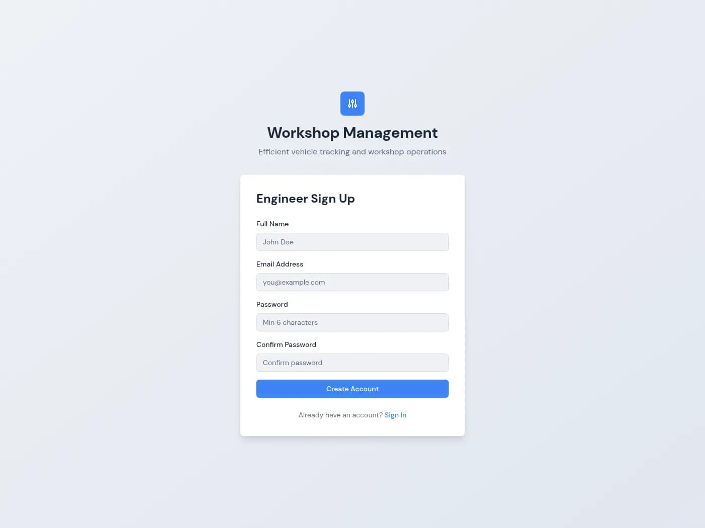 Workshop Management & Vehicle Tracking System