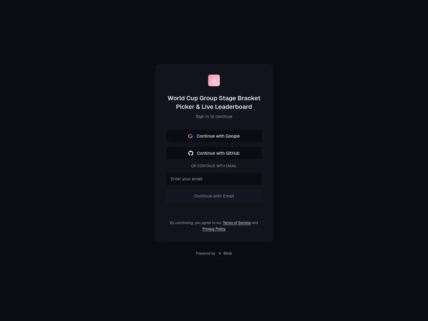 World Cup Group Stage Bracket Picker & Live Leaderboard