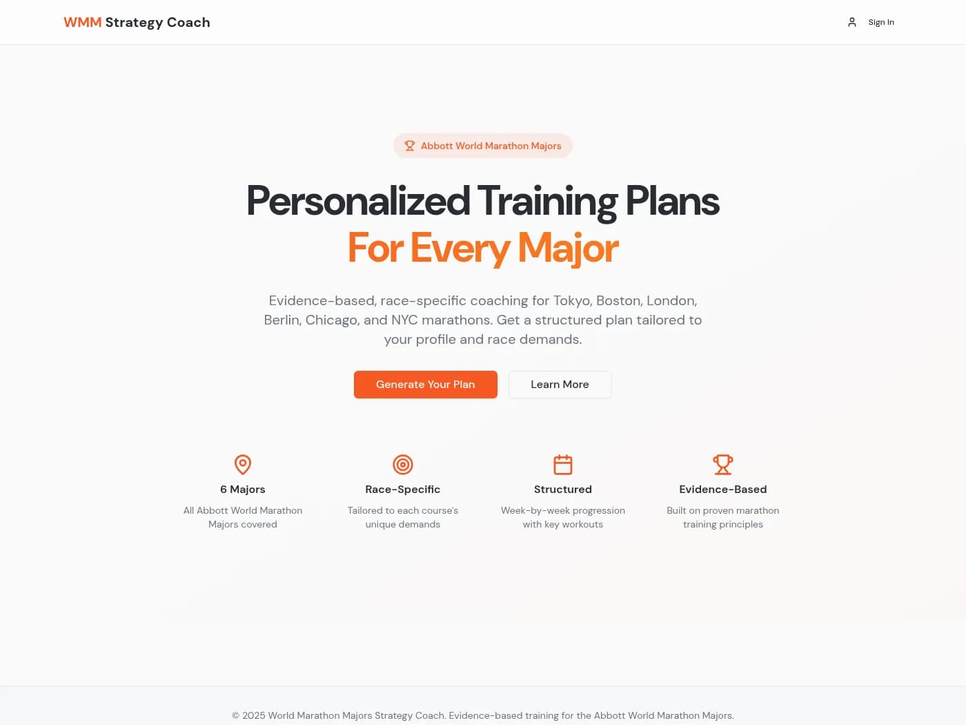 World Marathon Majors Strategy Coach – Personalized Race Training Plans for Tokyo, Boston, London, Berlin, Chicago, and NYC