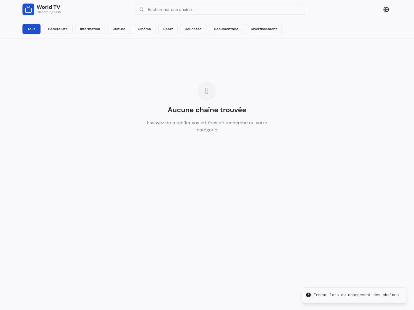 World TV Streaming Hub