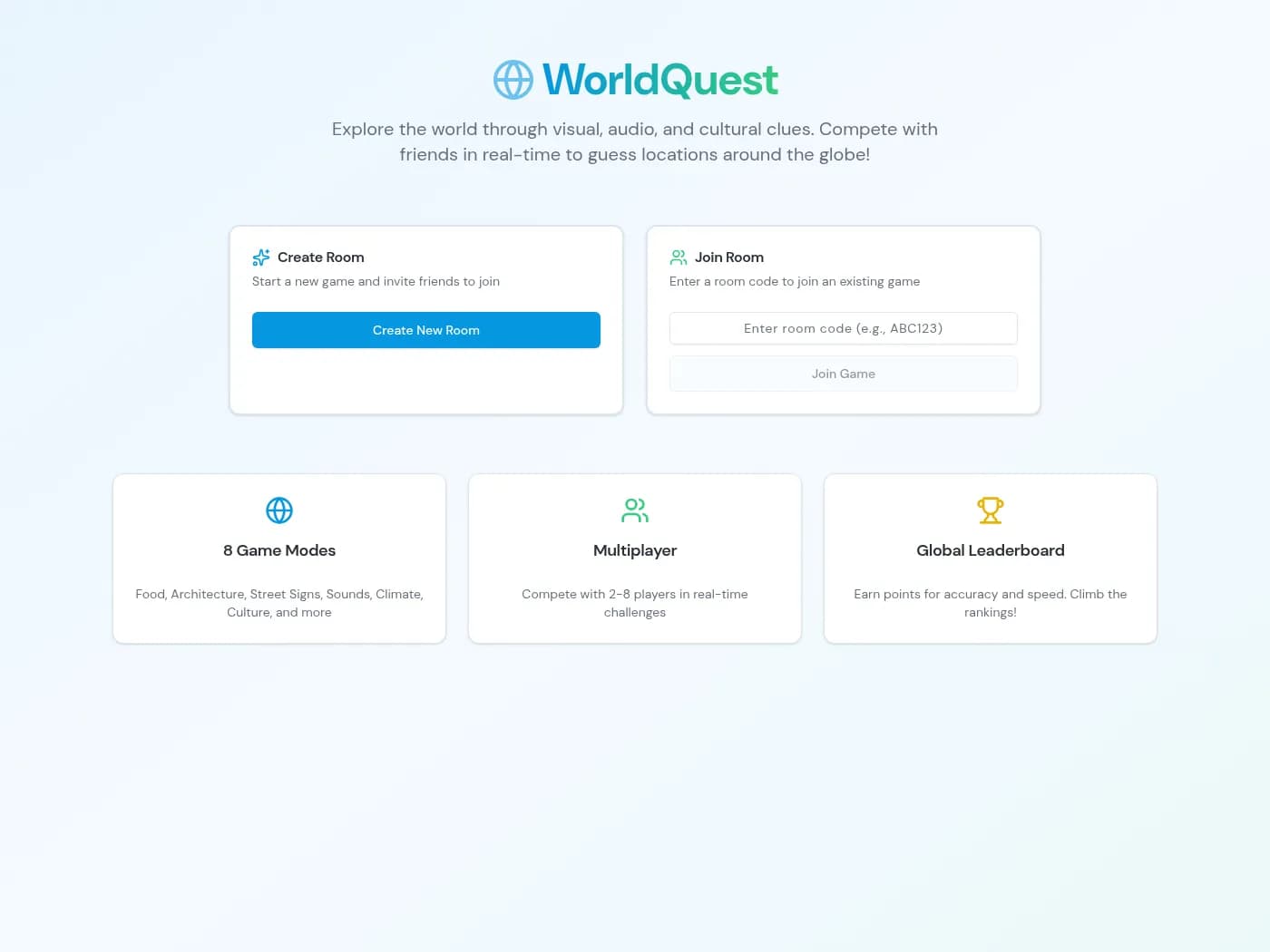 WorldQuest: Multiplayer AI-Powered World Exploration & Guessing Game
