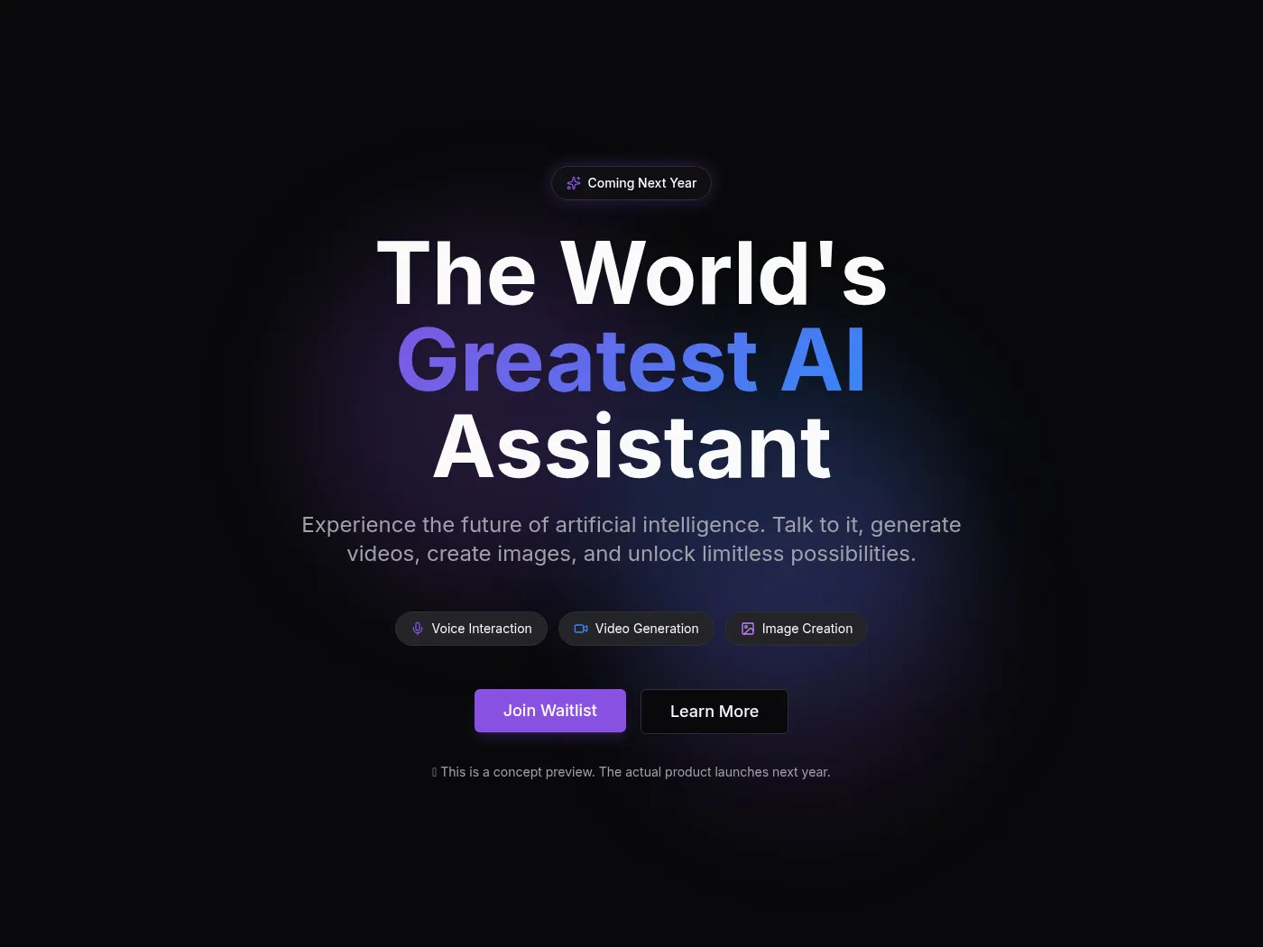World's Greatest AI Assistant Concept
